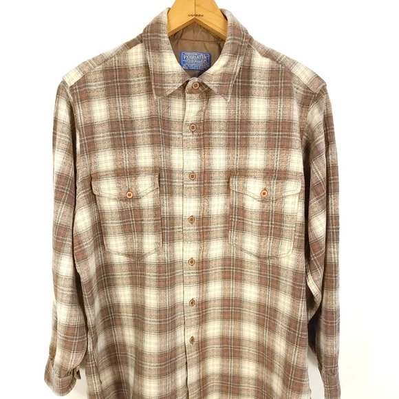 Pendleton | Shirts | Vtg Pendleton Button Front Shirt Mens 7 12 Virgin ...
